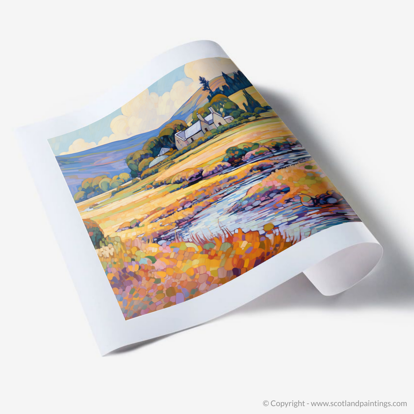 Painting and Art Print of Glenlivet, Moray in summer entitled "Summer ...