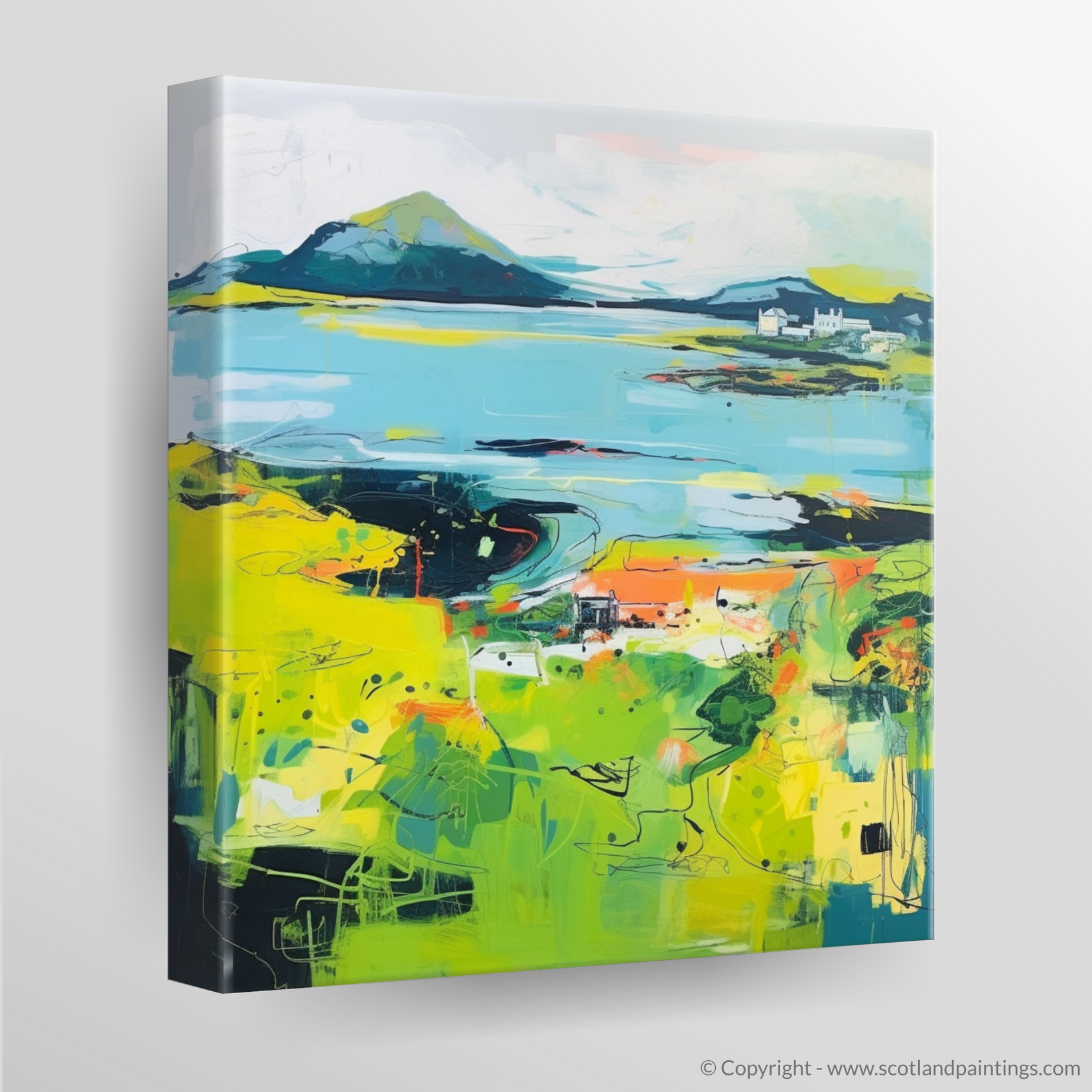 Painting and Art Print of Isle of Ulva, Inner Hebrides in summer entit ...