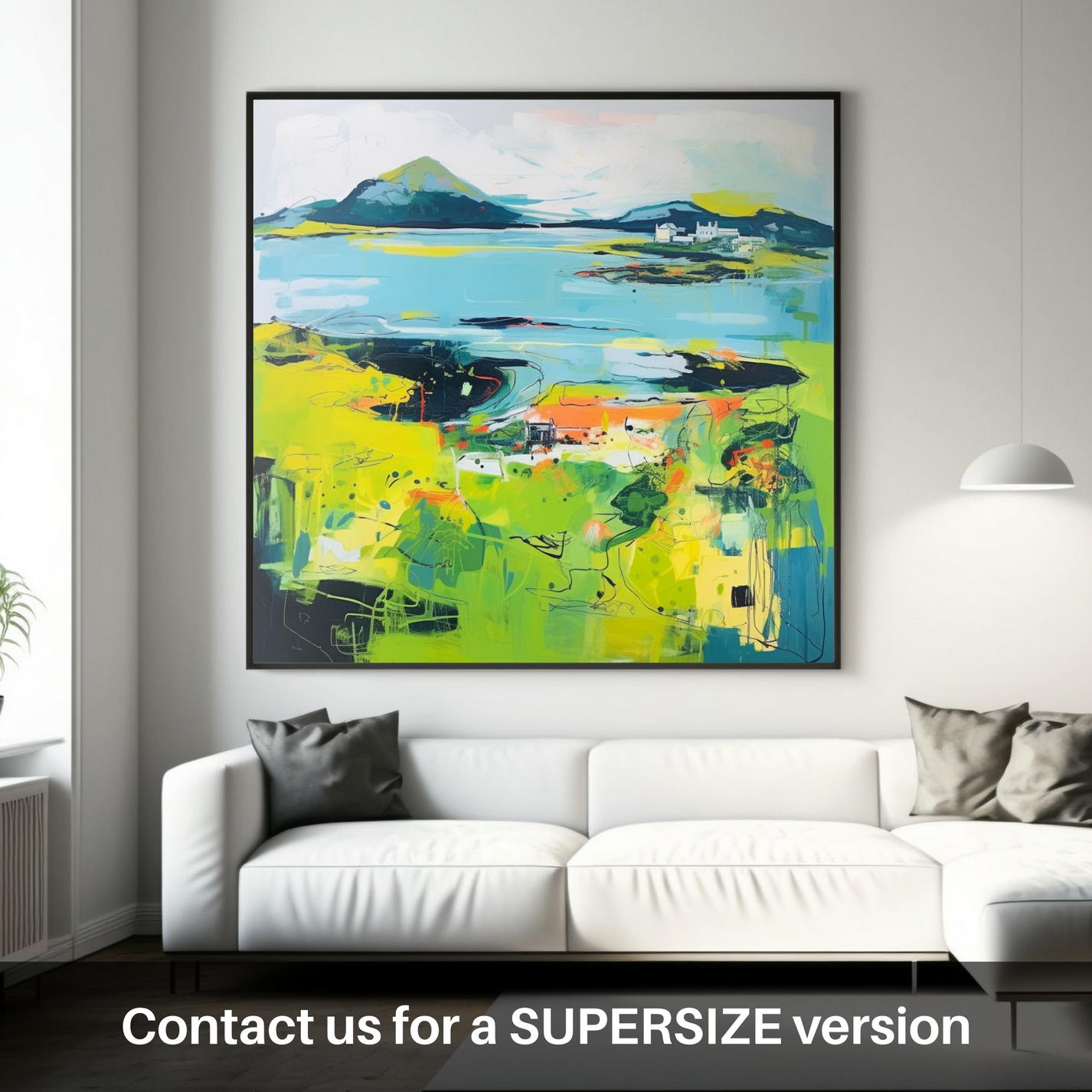 Painting and Art Print of Isle of Ulva, Inner Hebrides in summer entit ...