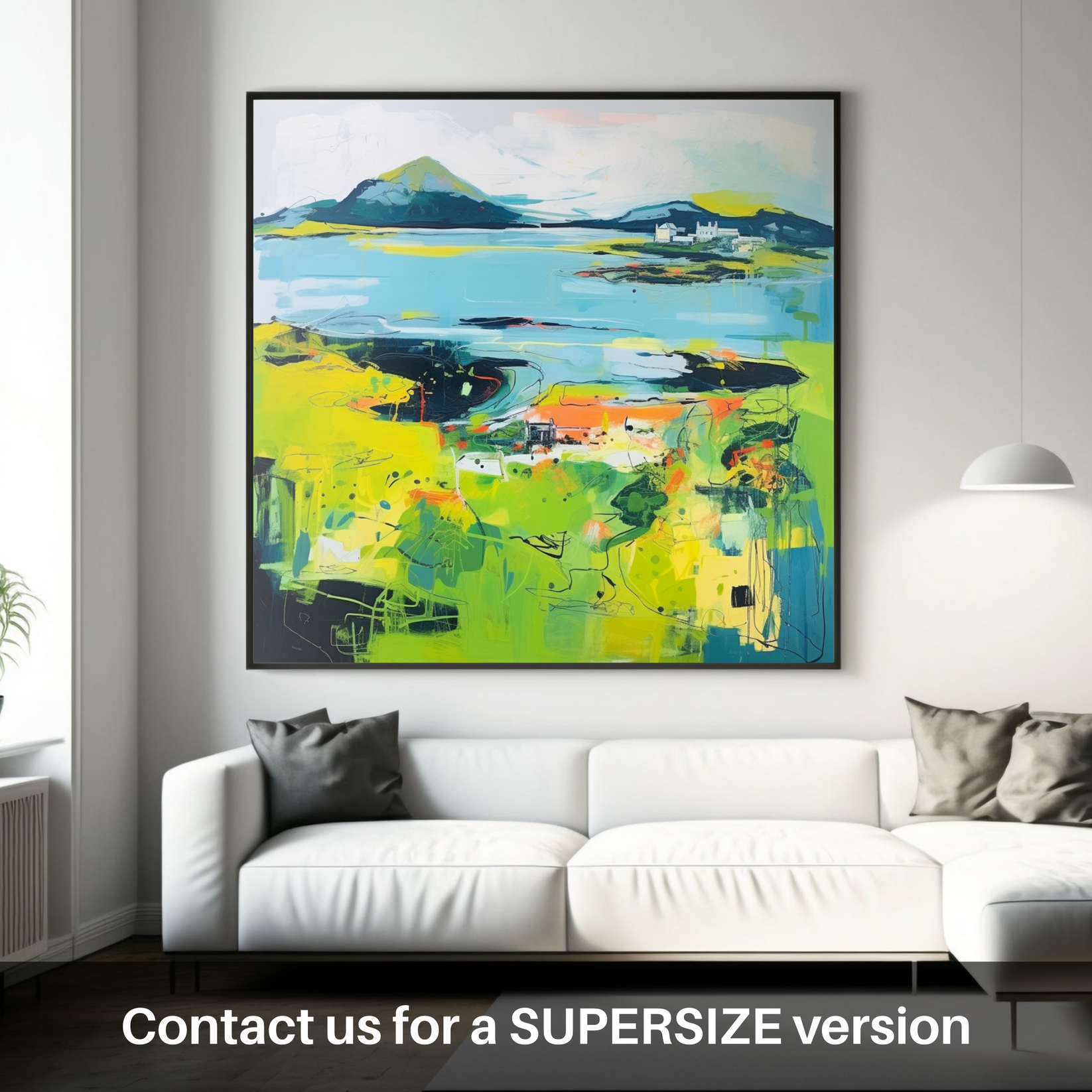 Painting and Art Print of Isle of Ulva, Inner Hebrides in summer entit ...