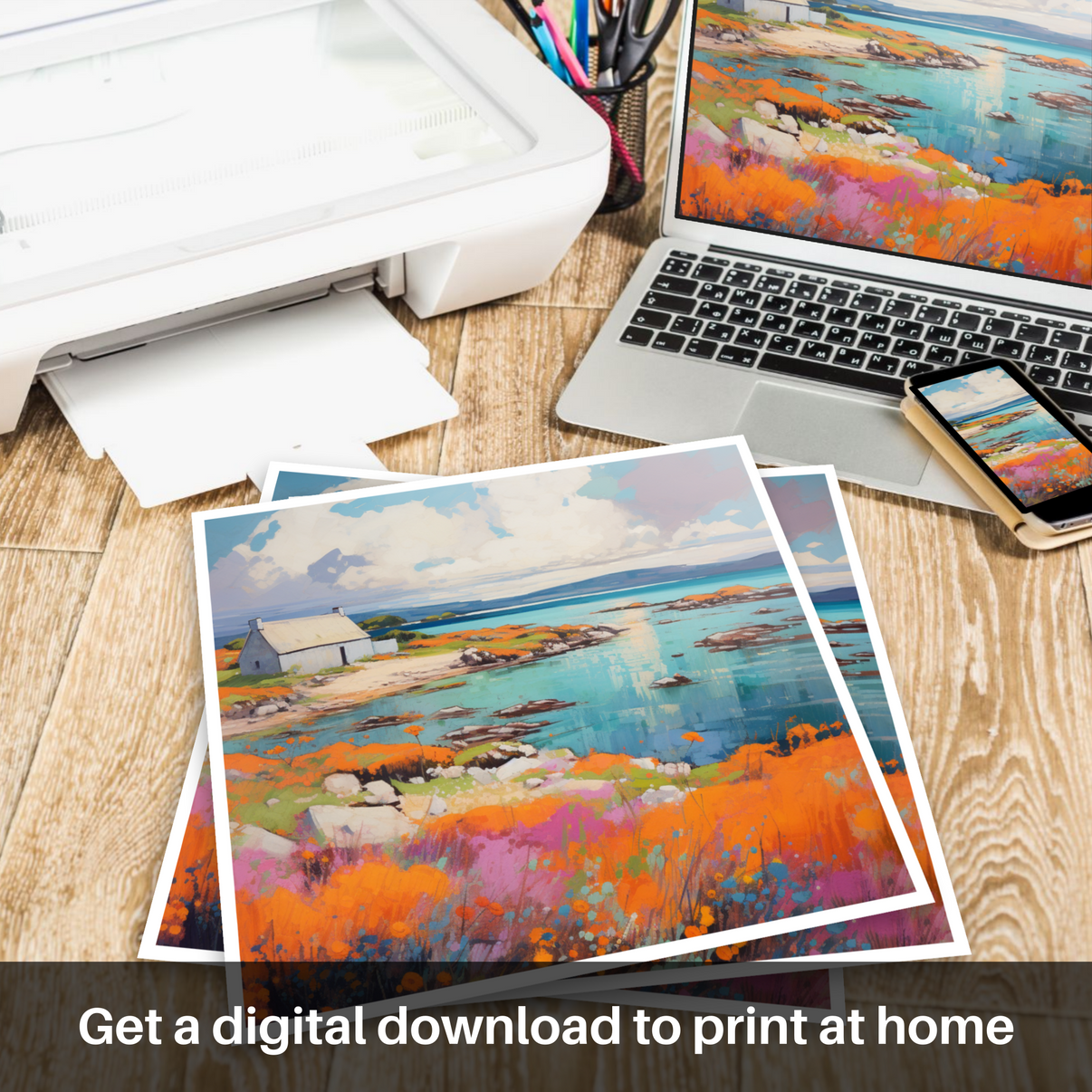 Isle of Jura Summer Serenade in Colour Field Style – Scotland Paintings ...