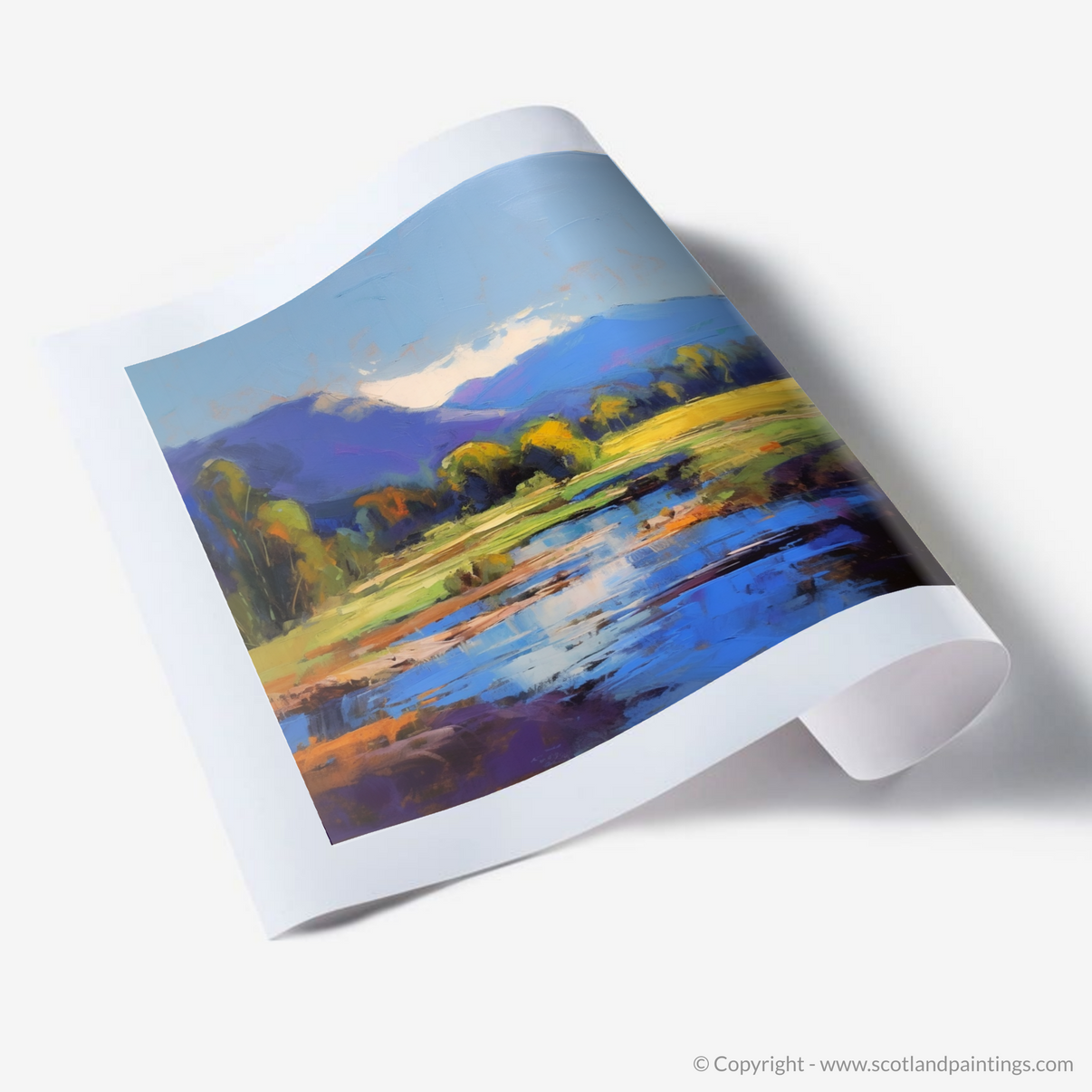 Summer Splendour on River Spean – Scotland Paintings and Art Prints