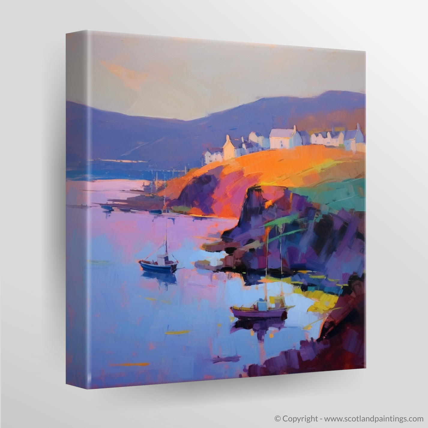 Sunset Embrace at Portpatrick Harbour – Scotland Paintings and Art Prints