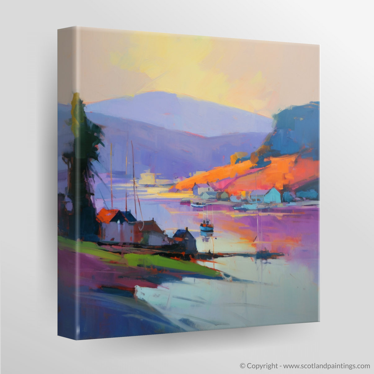 Cromarty Harbour's Sunset Embrace – Scotland Paintings and Art Prints