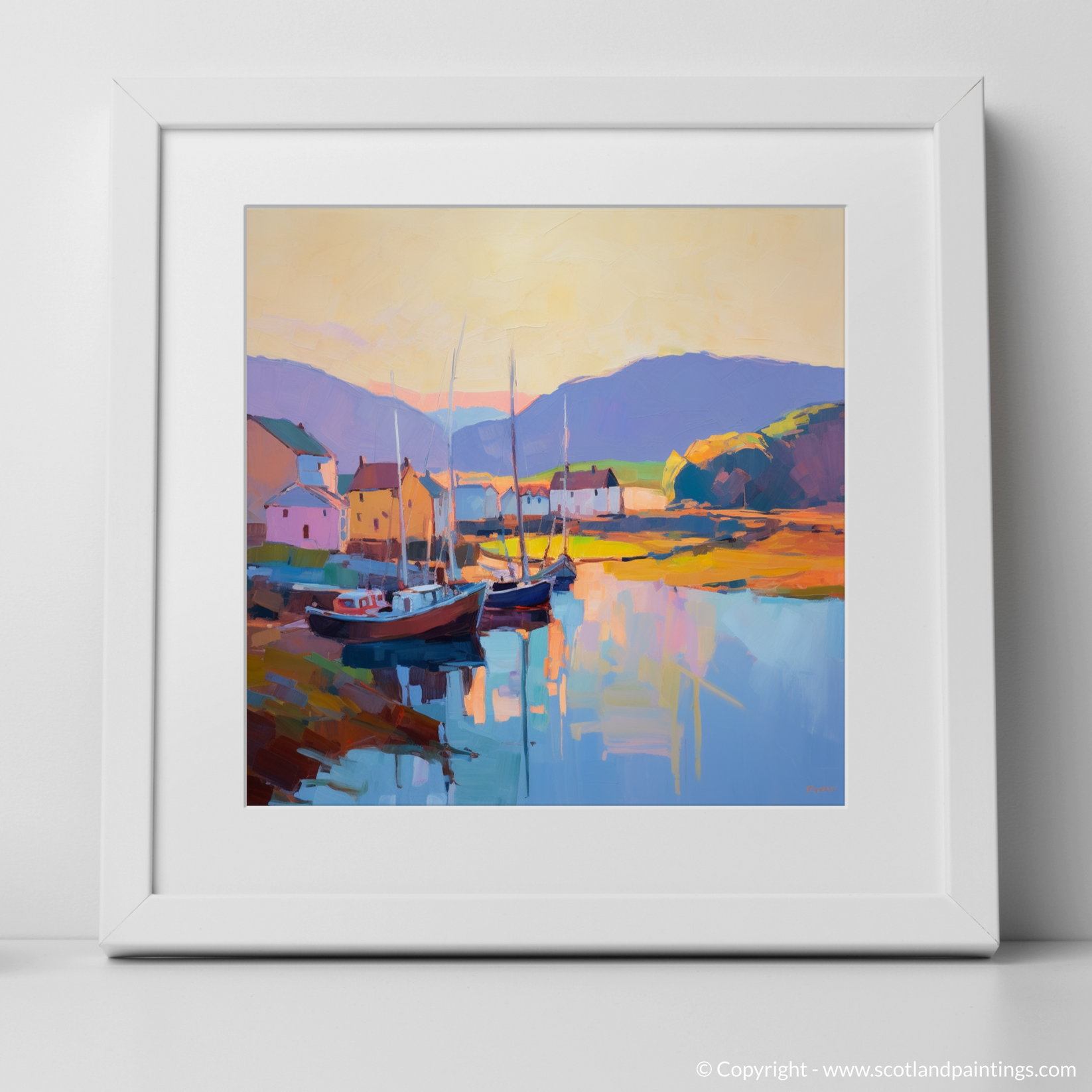 Golden Embrace of Dunbar Harbour – Scotland Paintings and Art Prints