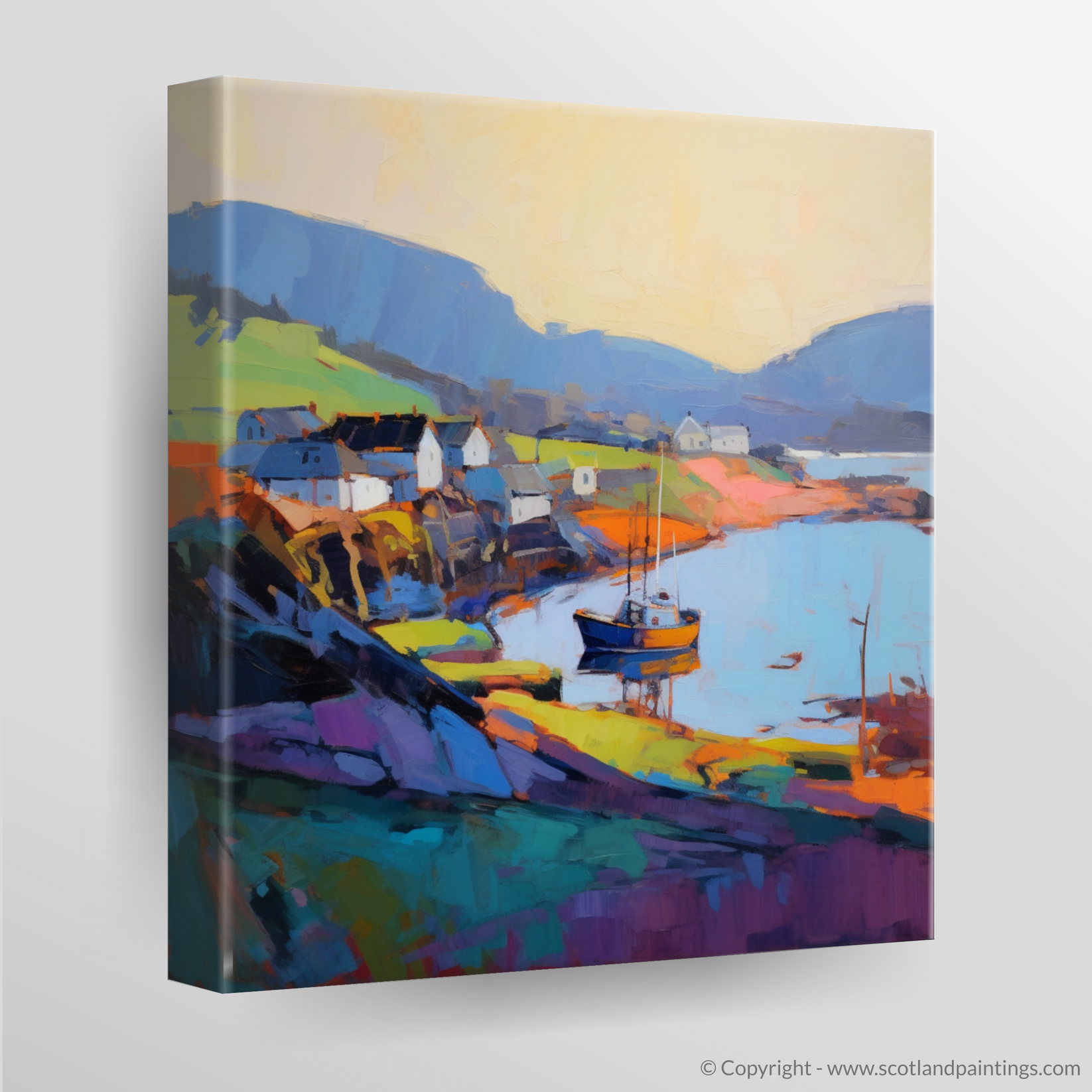Dusk Dance at Portpatrick Harbour – Scotland Paintings and Art Prints