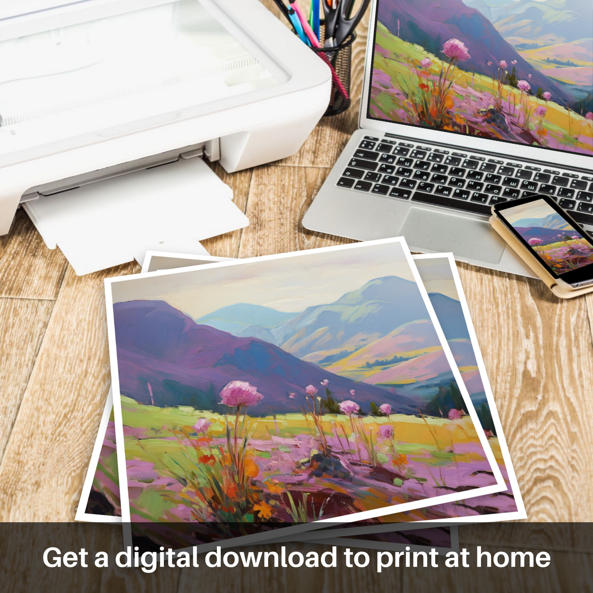 Enchanted Glencoe: A Dance of Thrift and Overlook – Scotland Paintings ...