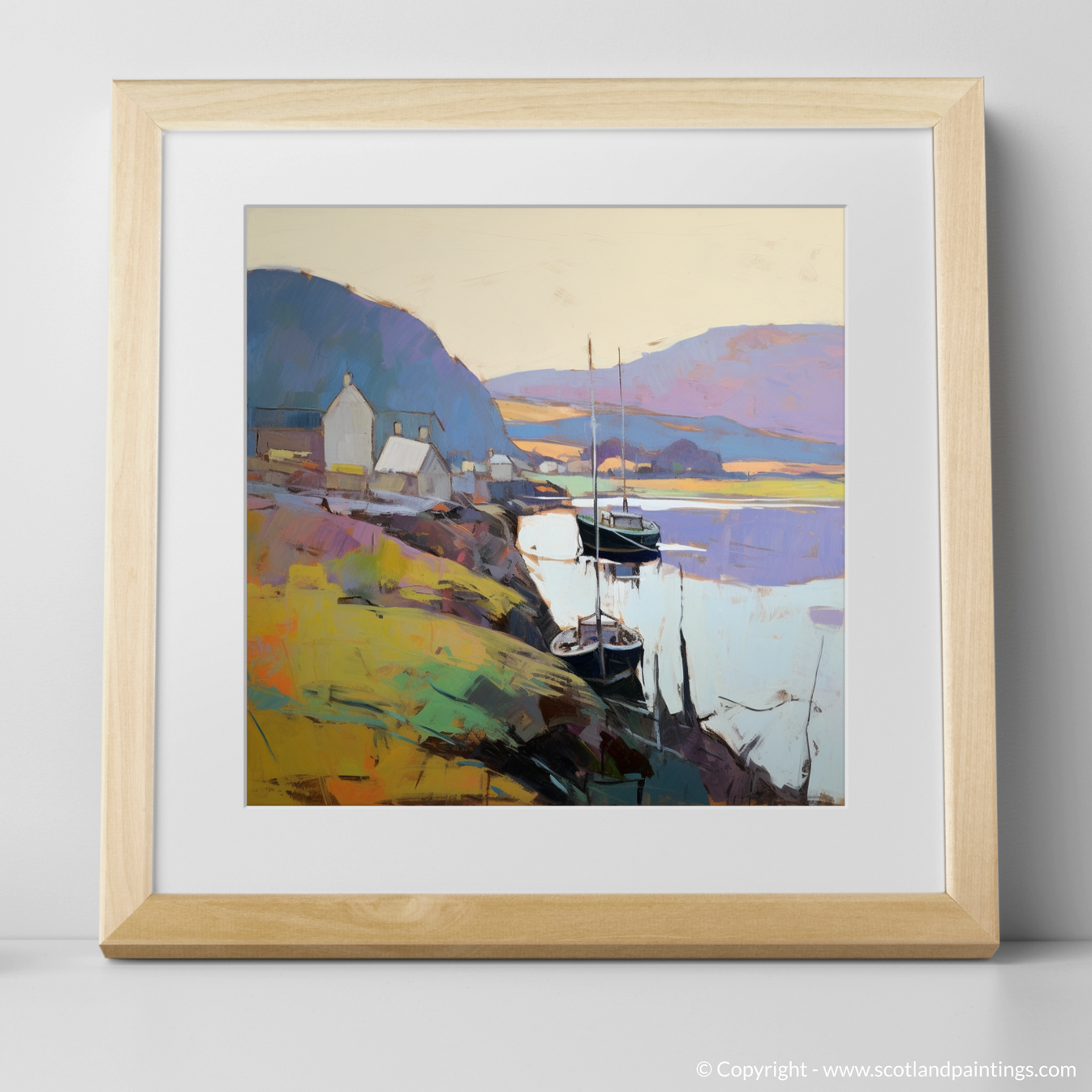 Cubist Charm of Lybster Harbour – Scotland Paintings and Art Prints