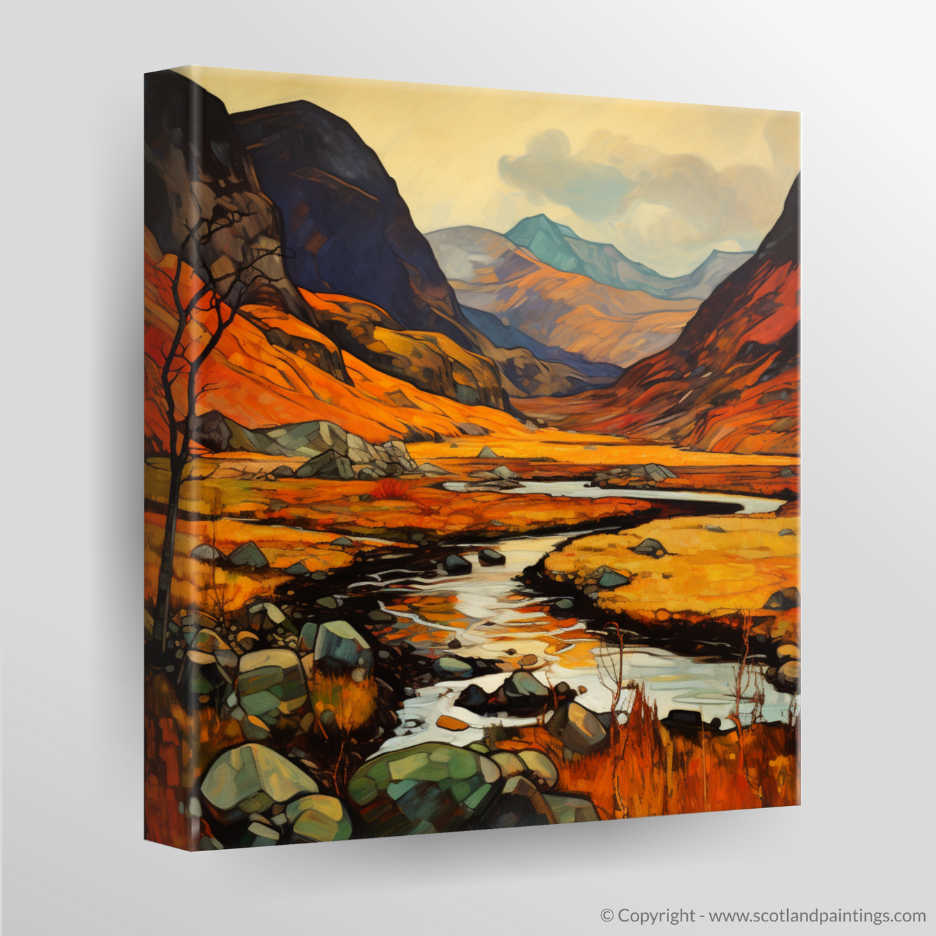 Autumn Embrace of Glen Coe - An Art Nouveau Homage – Scotland Paintings ...
