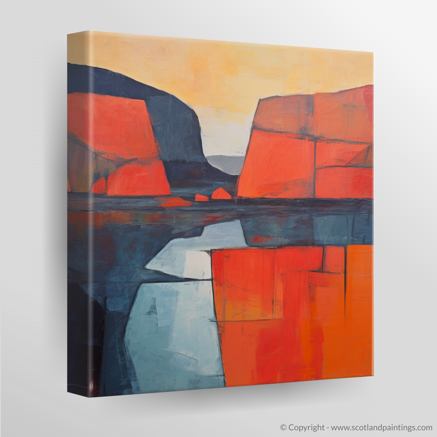 Painting and Art Print of A loch in Scotland entitled "Abstract Essenc ...