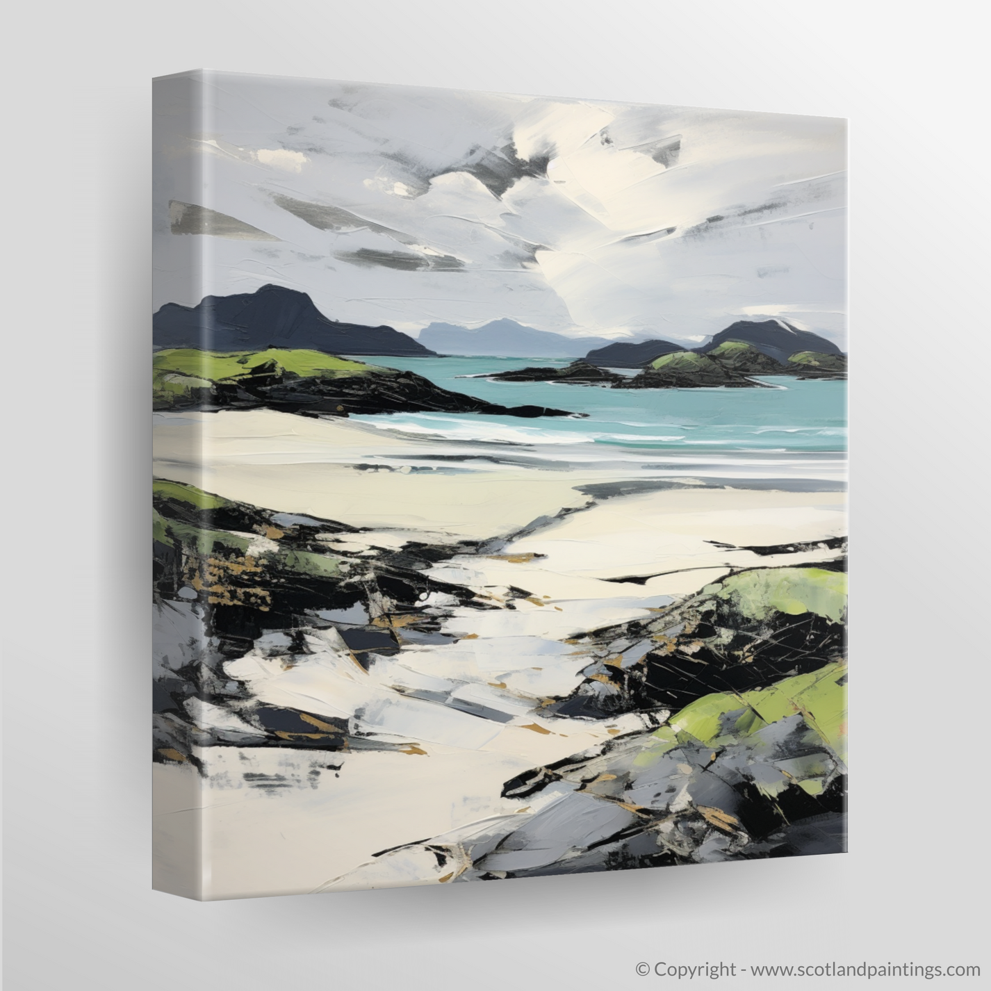 Painting and Art Print of Silver Sands of Morar in summer entitled "Da ...