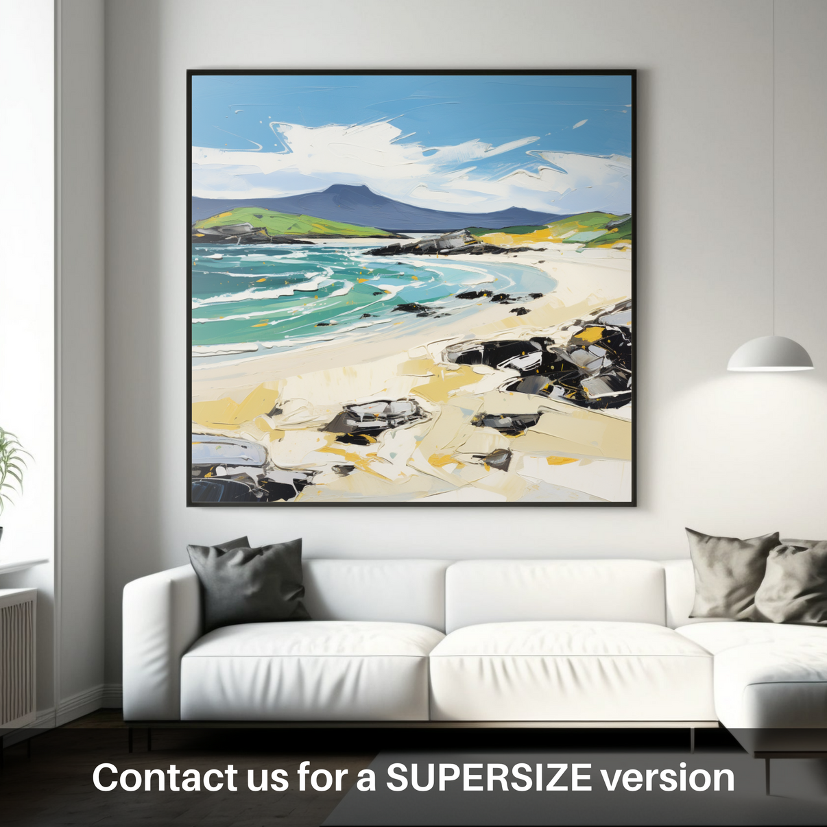 Painting and Art Print of Scarista Beach, Isle of Harris in summer ent ...