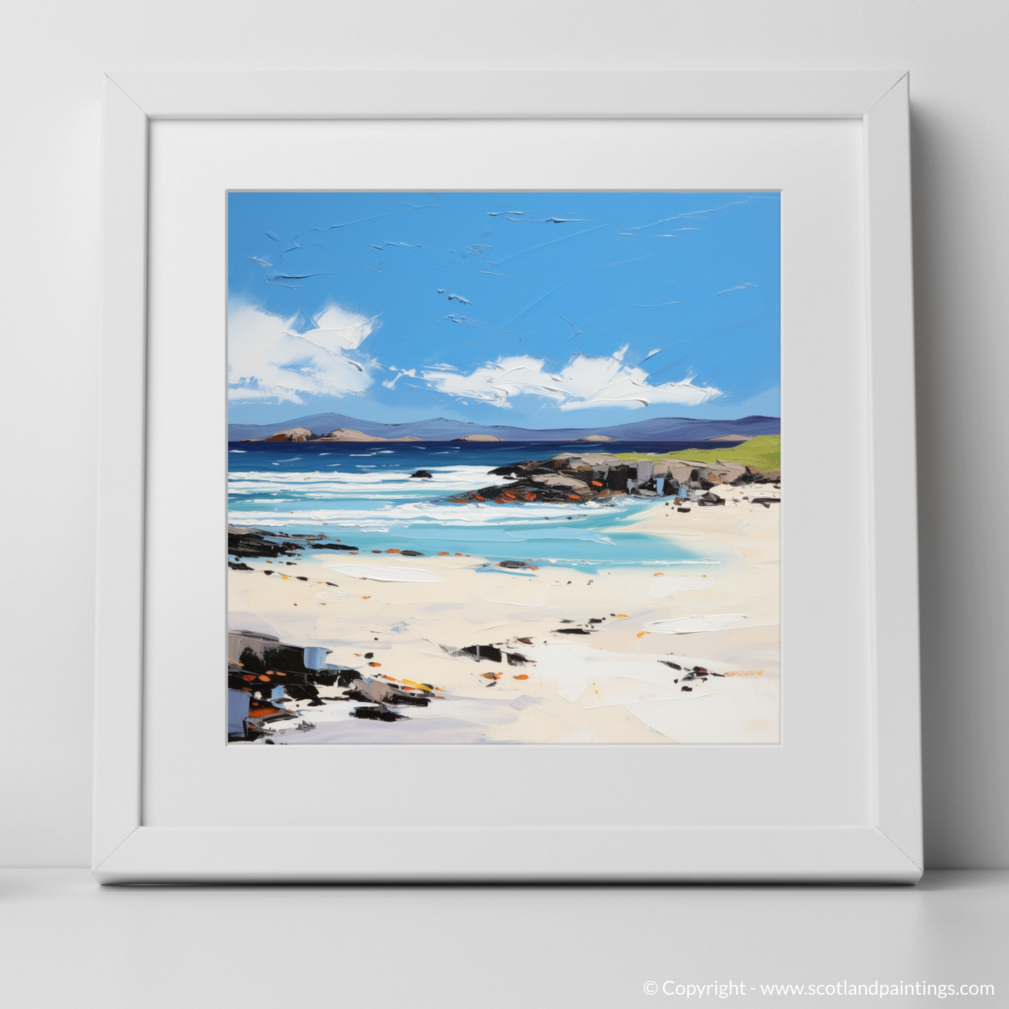 Painting and Art Print of Scarista Beach, Isle of Harris in summer ent ...