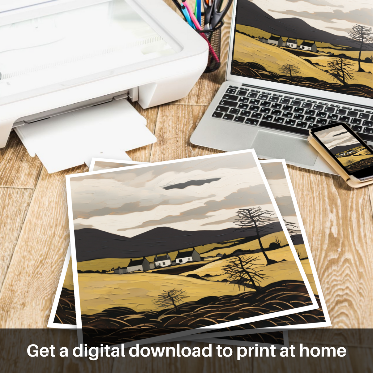 Painting and Art Print of Glenlivet, Moray entitled "Wild Splendour of ...