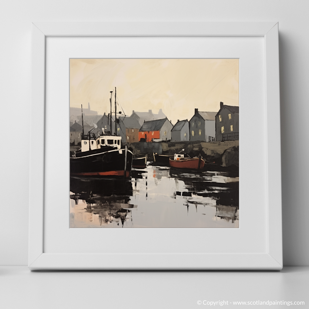Painting and Art Print of Stornoway Harbour entitled "Harbour Reflecti ...
