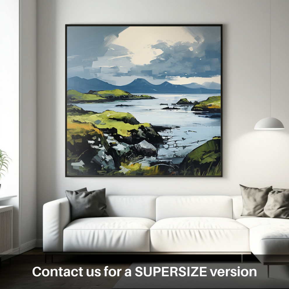 Painting and Art Print of Isle of Raasay, Inner Hebrides in summer ent ...