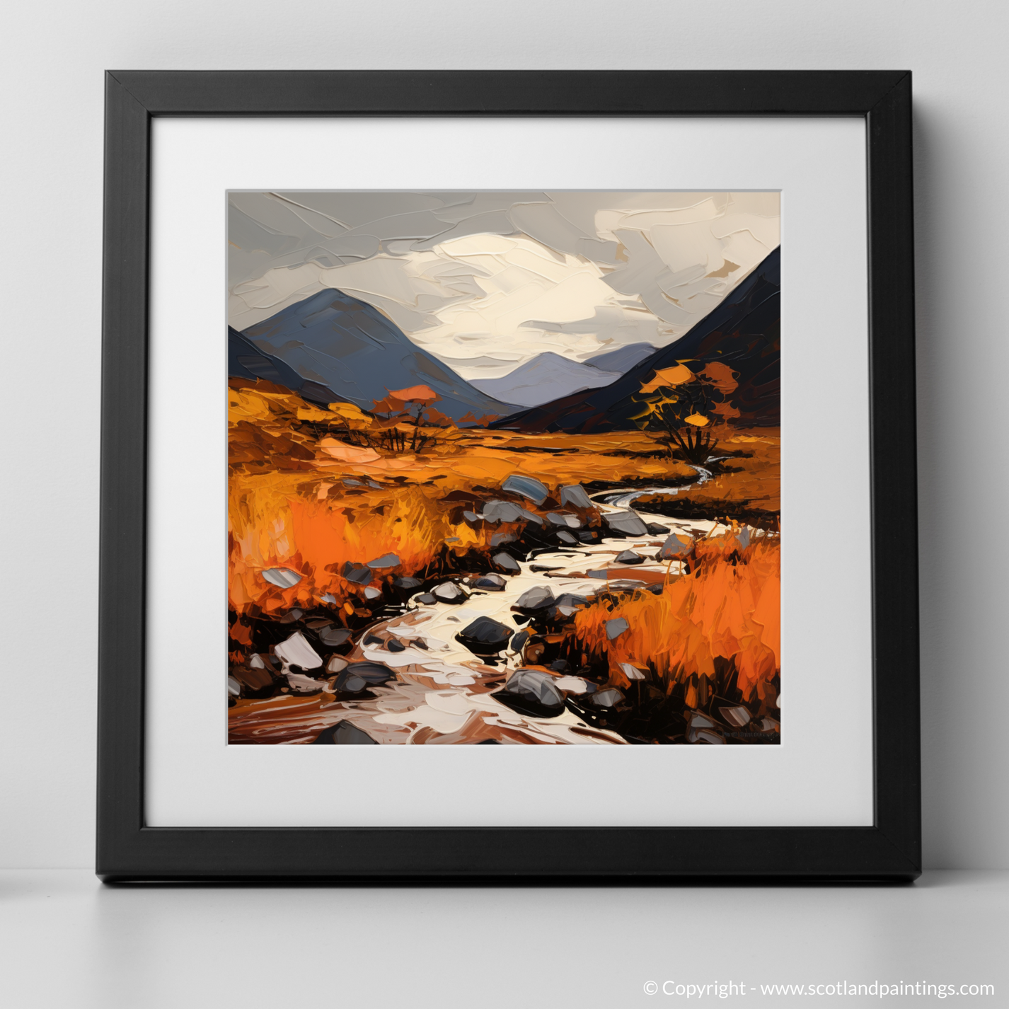 Painting and Art Print of Autumn hues in Glencoe entitled "Autumn Blaz ...