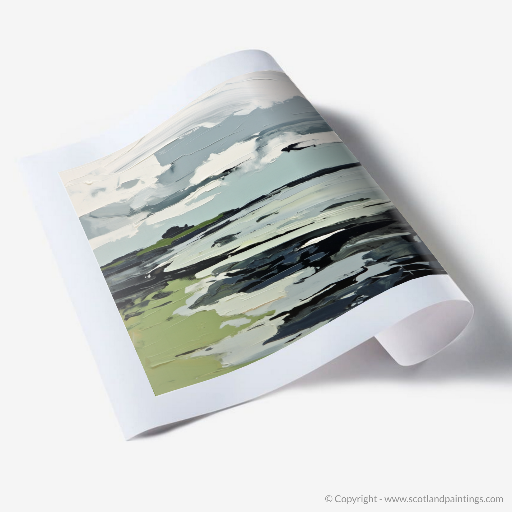 Painting and Art Print of Largo Bay, Fife entitled "Largo Bay Unleashe ...