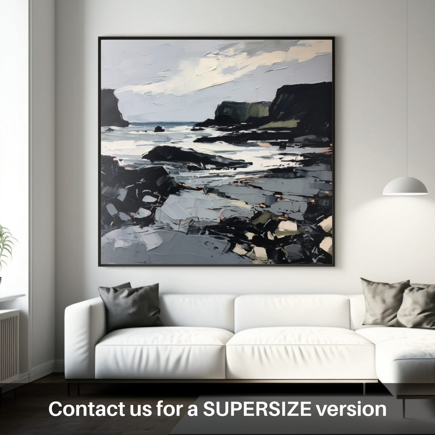 Painting and Art Print of Catterline Bay, Aberdeenshire entitled "Catt ...