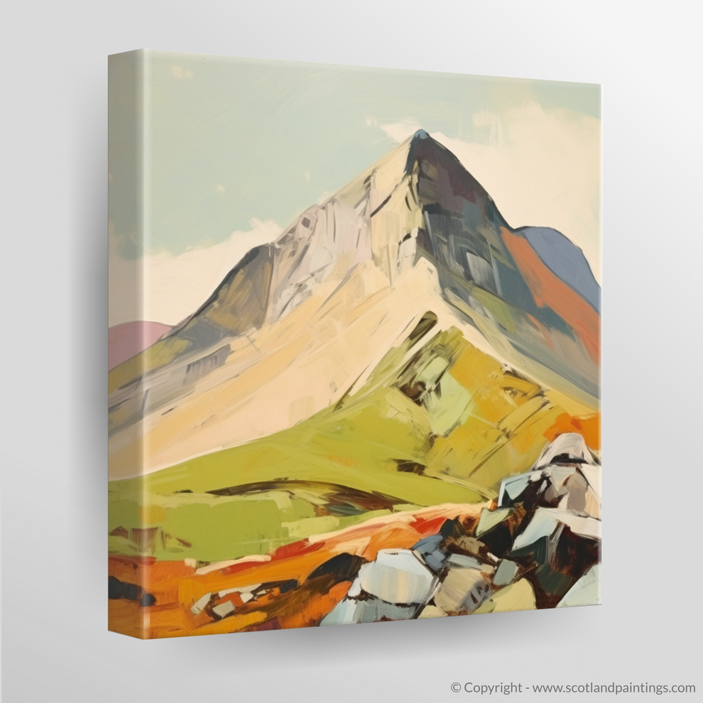 Painting and Art Print of A mountain in Scotland entitled "Embracing t ...