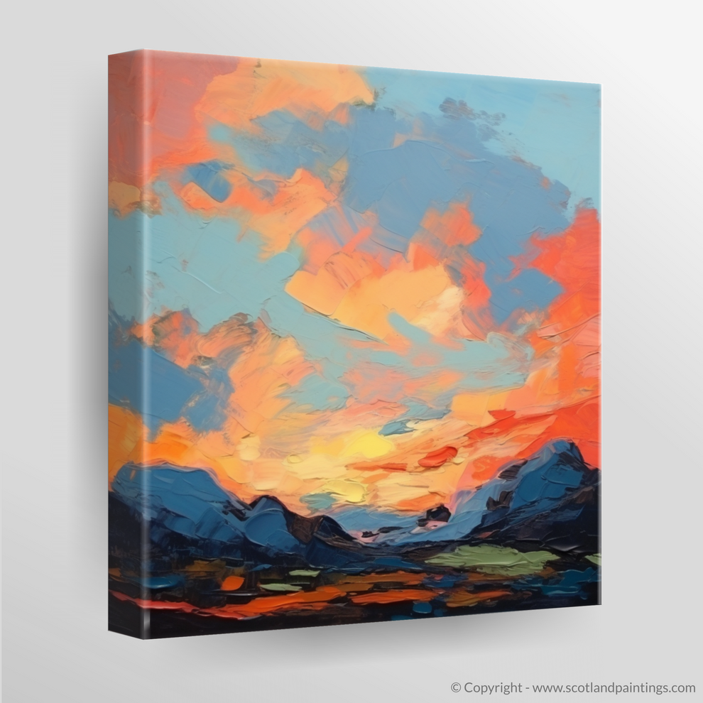 Glencoe's Fiery Dusk: An Abstract Dance of Colour and Emotion ...