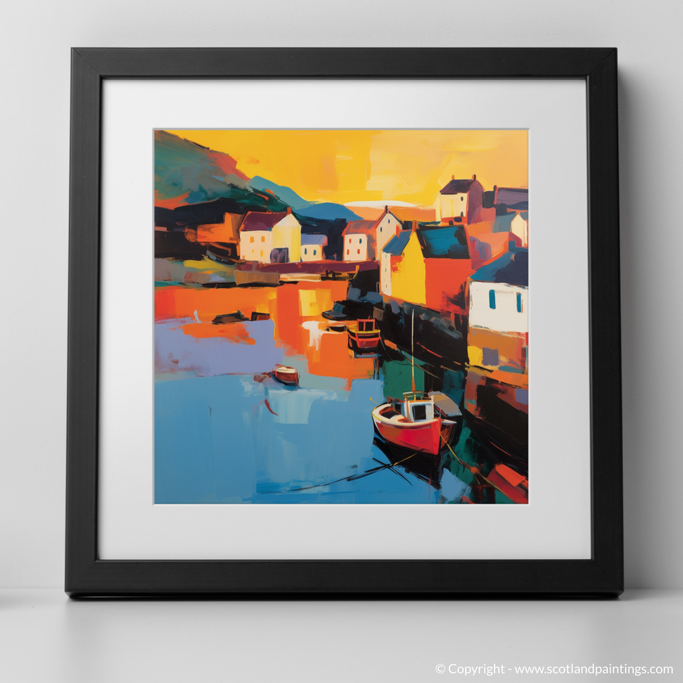 Mallaig Harbour's Golden Serenade – Scotland Paintings and Art Prints