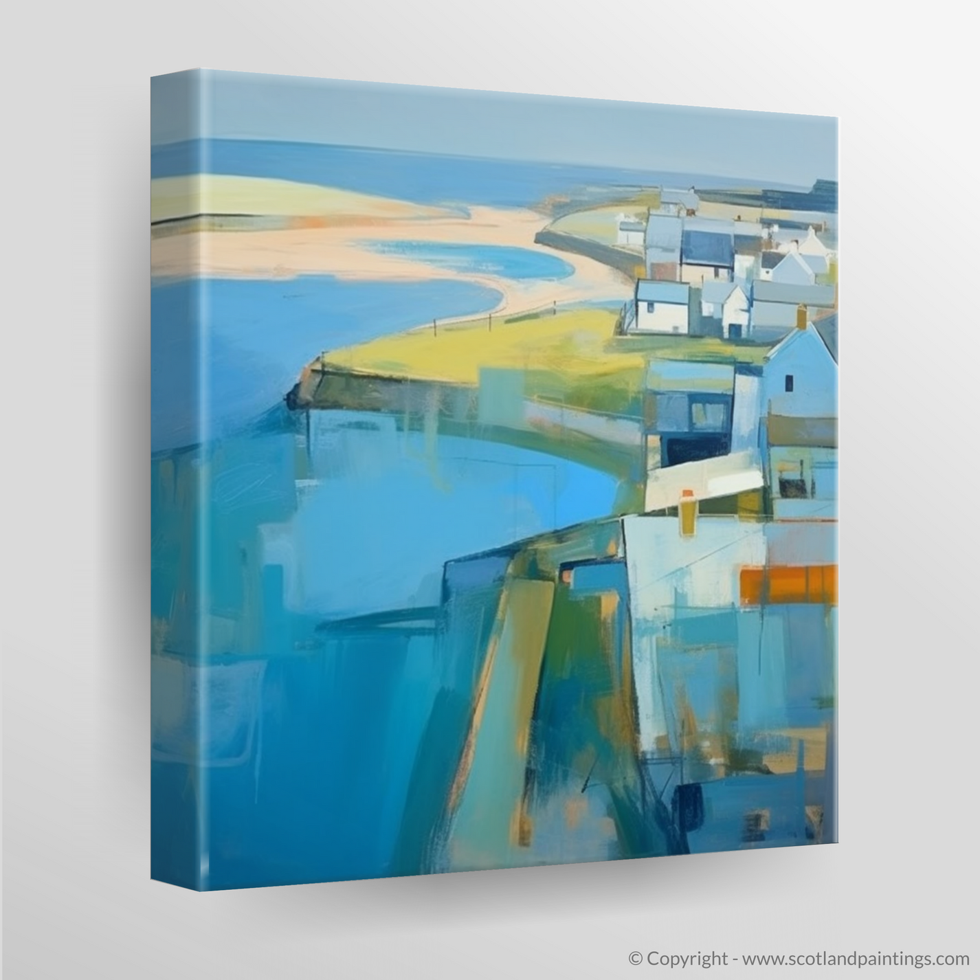 Stonehaven Serenity: An Abstract Impressionist Homage to Coastal Charm ...