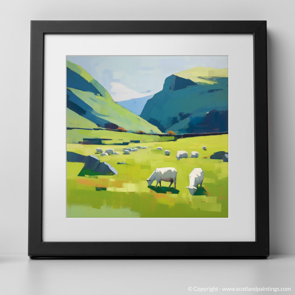 Grazing Harmony in Glencoe's Embrace – Scotland Paintings and Art Prints
