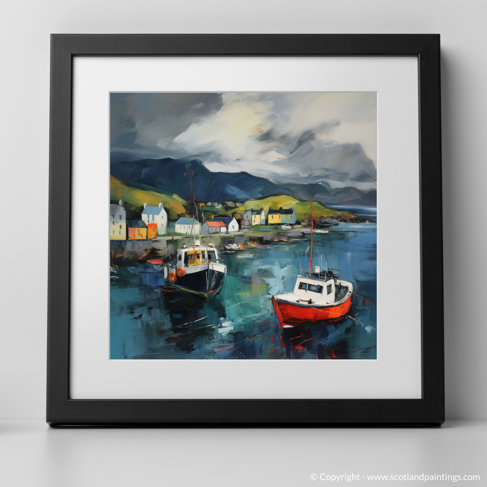 Storm over Mallaig Harbour – Scotland Paintings and Art Prints
