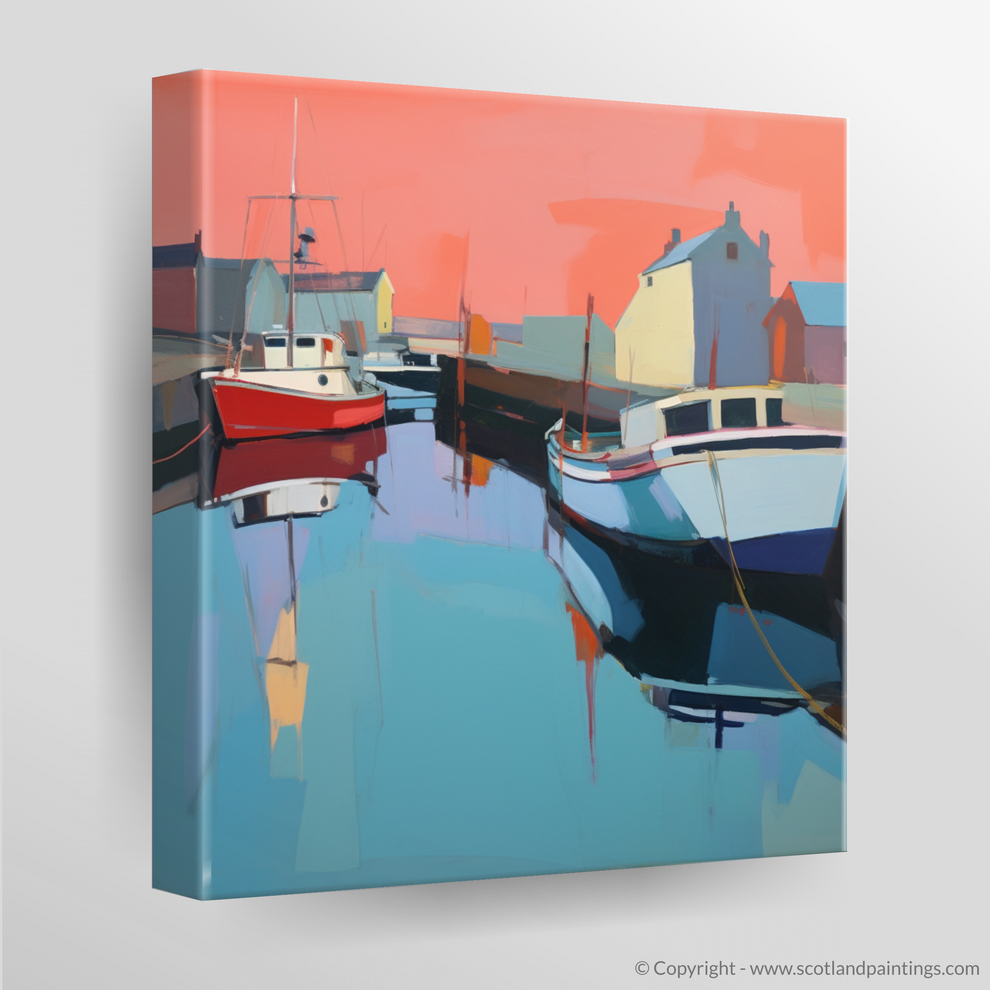 Dusk at Dunbar Harbour: A Contemporary Tribute to Scottish Maritime Be ...