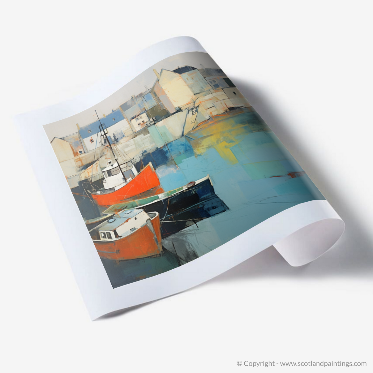 Abstract Impressions of Stornoway Harbour – Scotland Paintings and Art ...