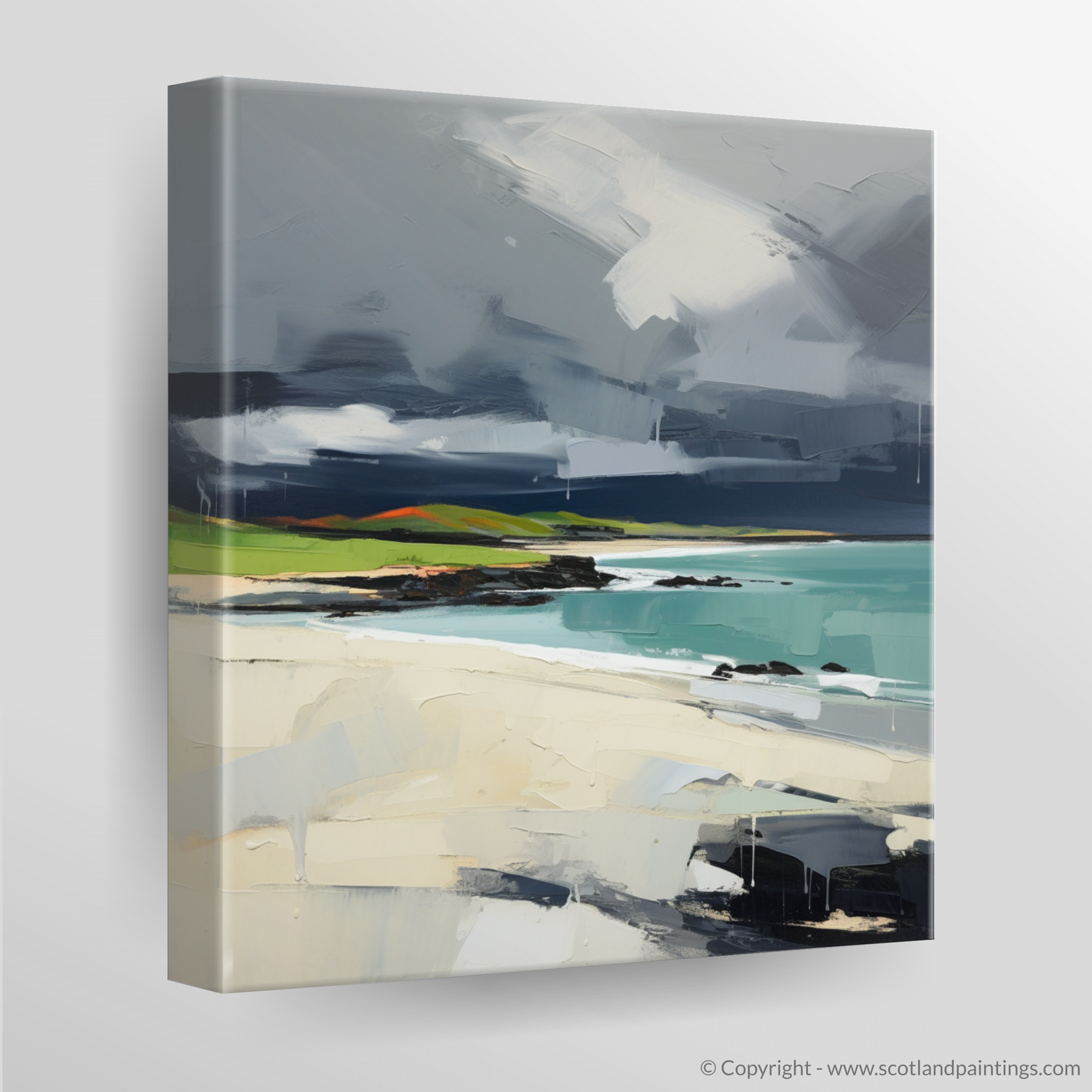 Storm's Prelude over Kiloran Bay – Scotland Paintings and Art Prints