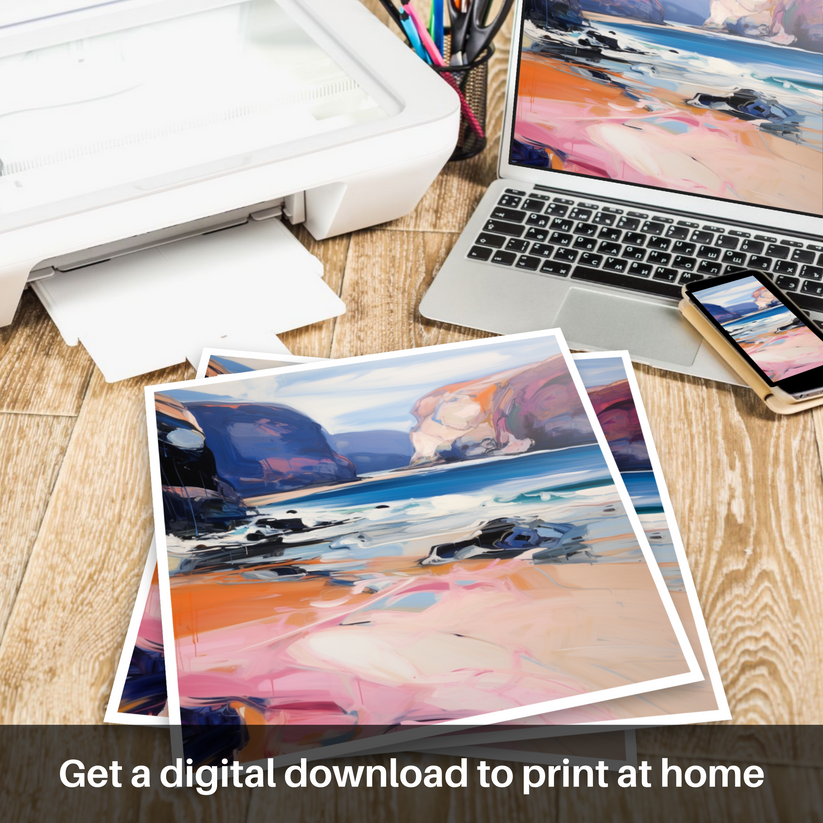 Painting and Art Print of Sandwood Bay, Sutherland entitled "Wild Spir ...