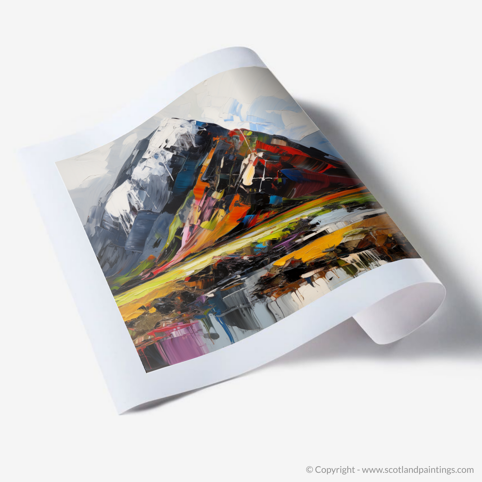 Painting and Art Print of Ben Nevis entitled "Ben Nevis Unleashed: An ...