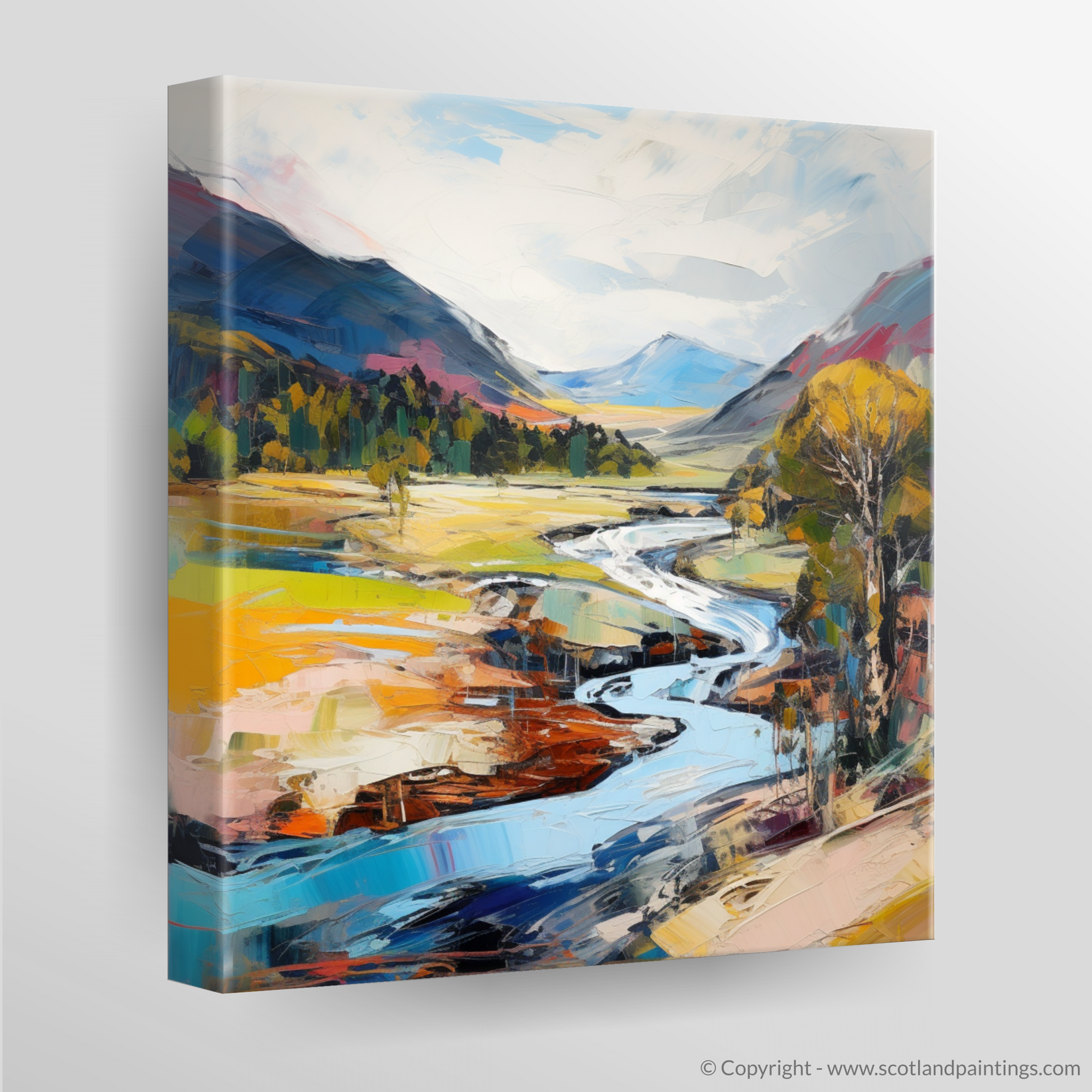 Painting and Art Print of Glen Affric, Highlands in summer entitled "S ...