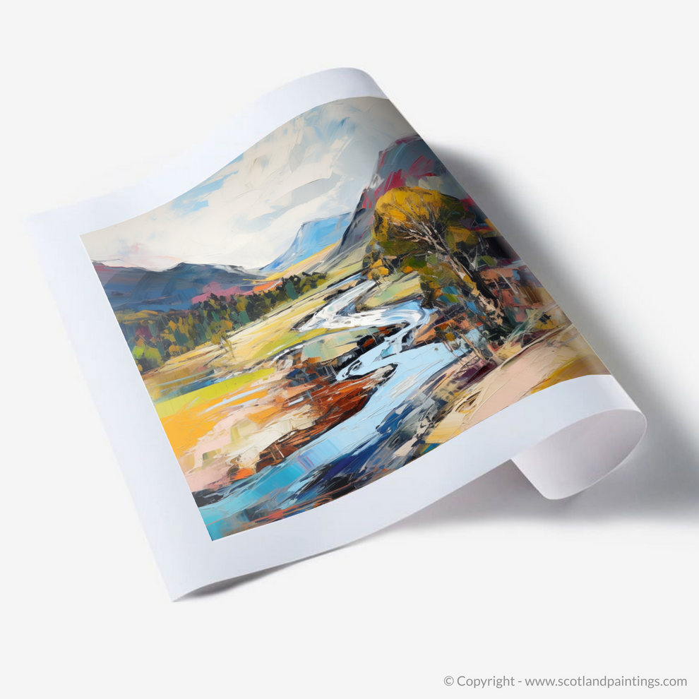 Painting and Art Print of Glen Affric, Highlands in summer entitled "S ...