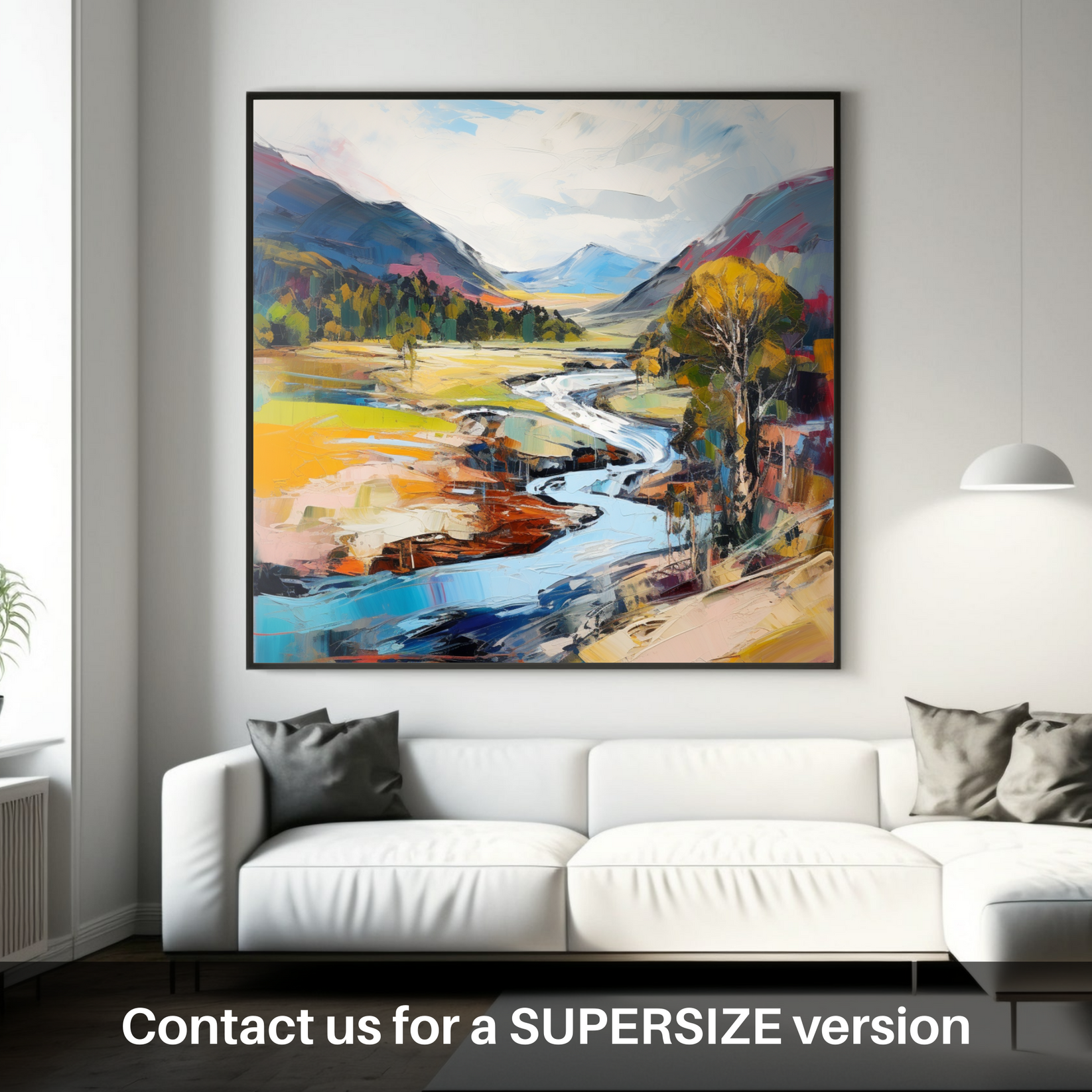 Painting and Art Print of Glen Affric, Highlands in summer entitled "S ...