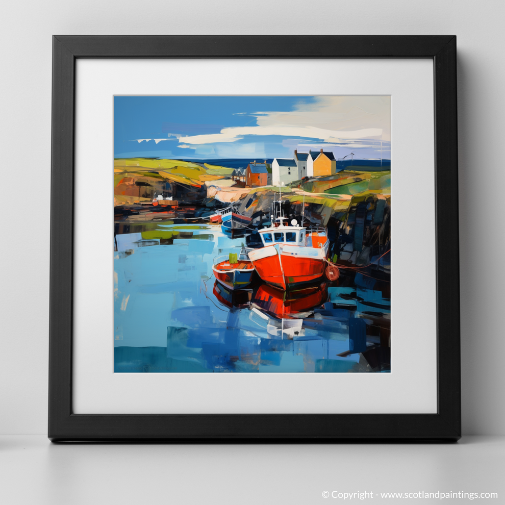 Painting and Art Print of Lybster Harbour, Caithness. Lybster Harbour ...