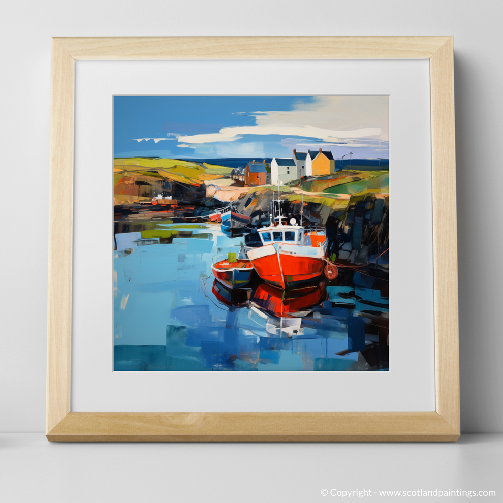 Painting and Art Print of Lybster Harbour, Caithness. Lybster Harbour ...