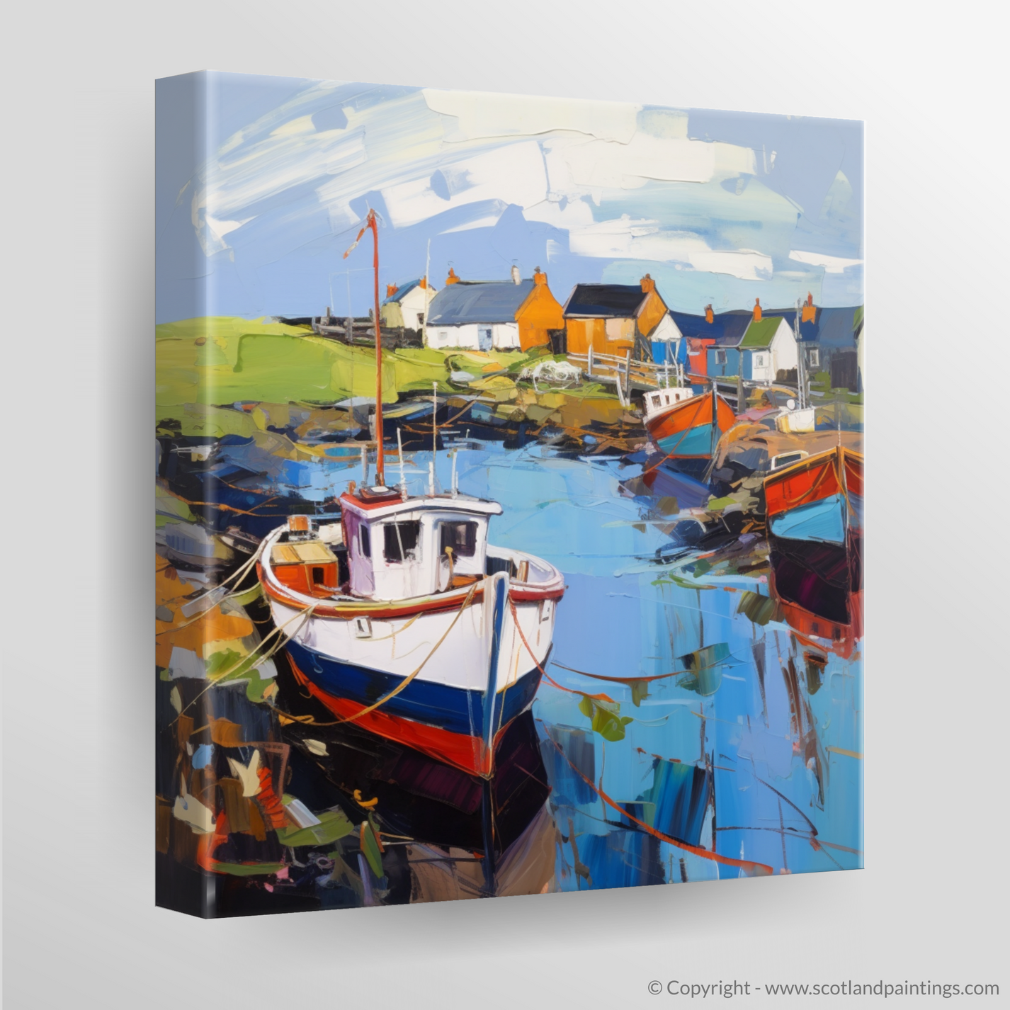 Painting and Art Print of Lybster Harbour, Caithness entitled "Lybster ...