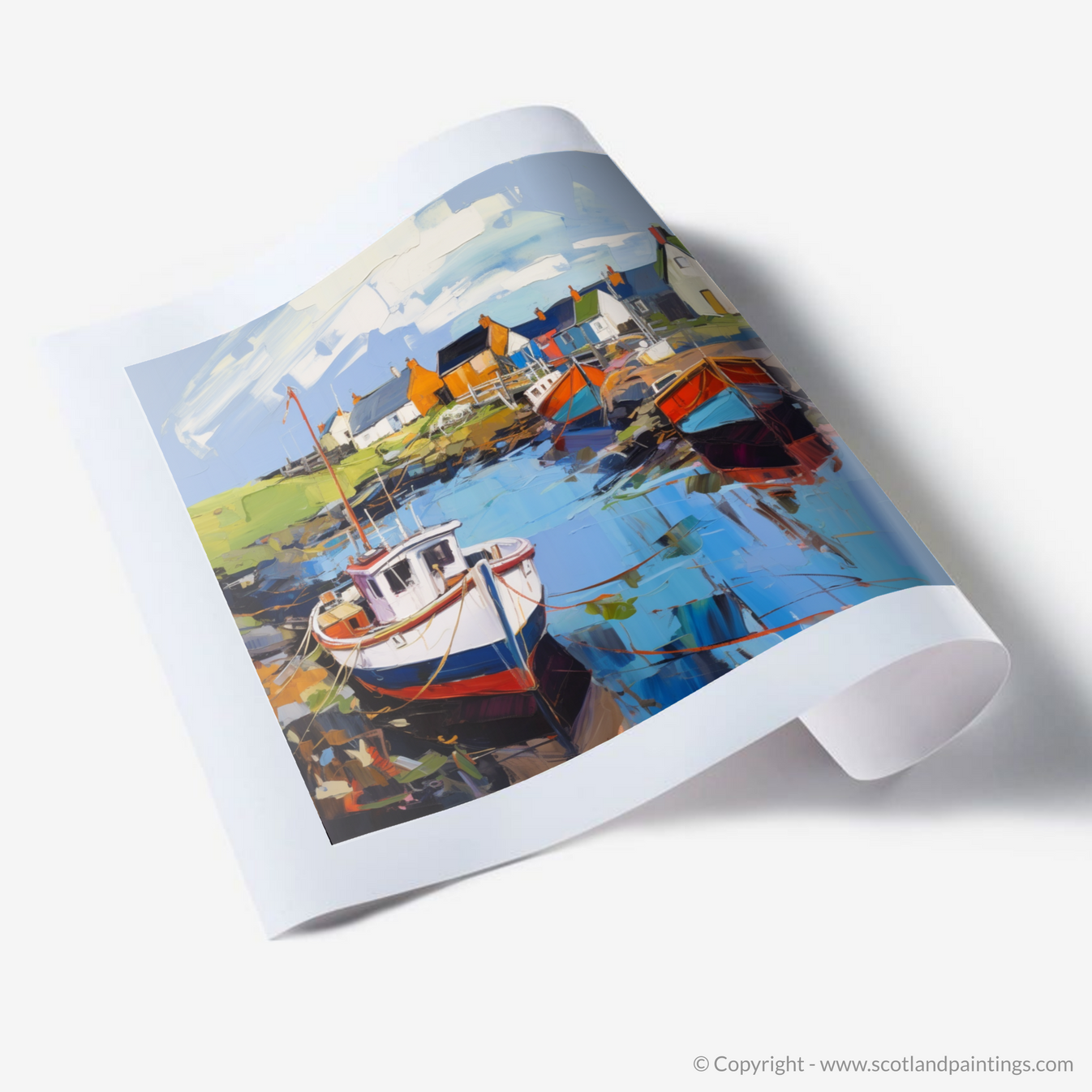 Painting and Art Print of Lybster Harbour, Caithness entitled "Lybster ...