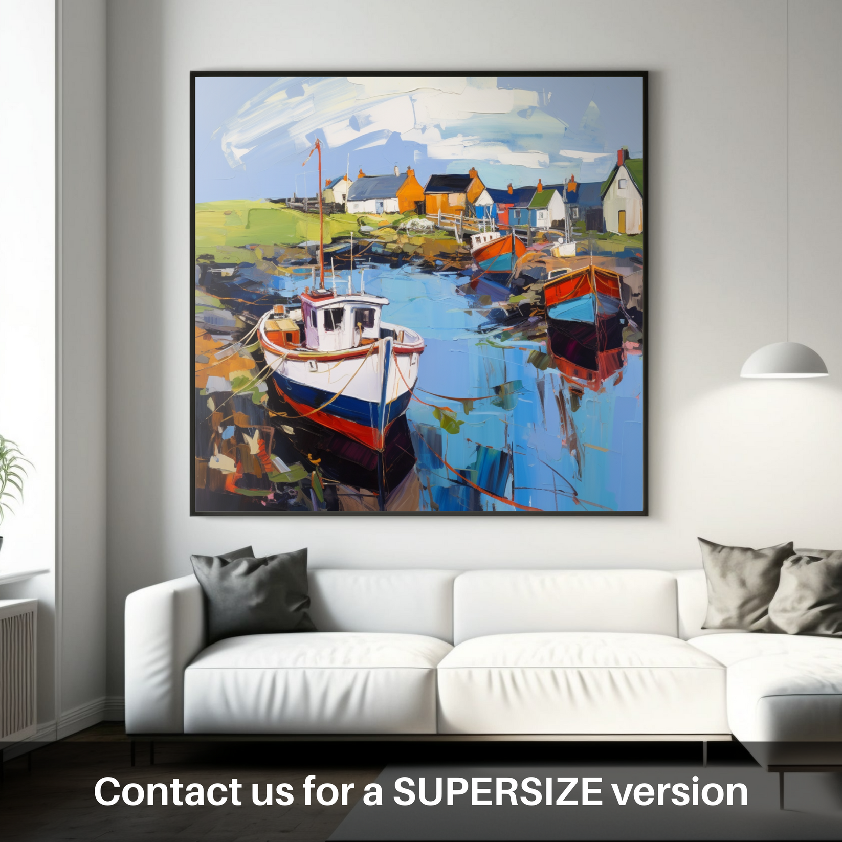 Painting and Art Print of Lybster Harbour, Caithness entitled "Lybster ...